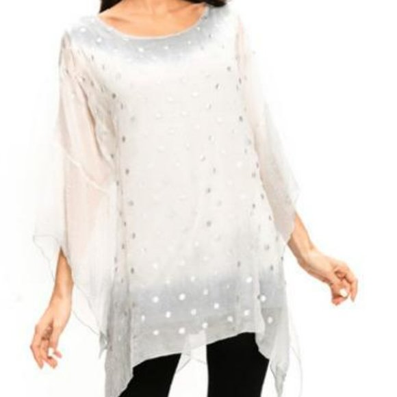 Adore | Tops | Adore Layered Sheer Dip Dyed Top | Poshmark